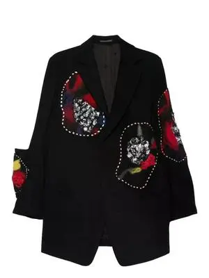 Yohji Yamamoto Wool Panelled Jacket - Black