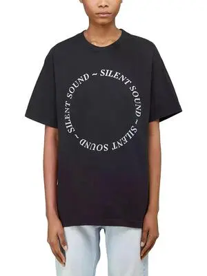 SILENT SOUND Circular-logo T-shirt - Black