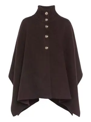 BARRIE High-neck Cape - Brown