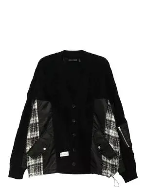 FIVE CM Patchwork Cardigan - Black