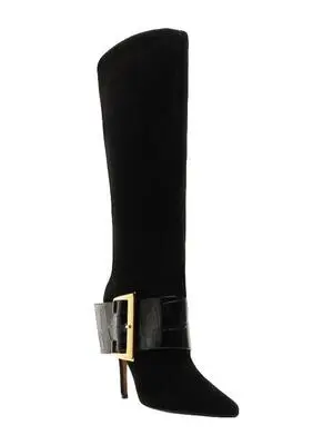 Schutz Beatrix Pointed Toe Boot - Black