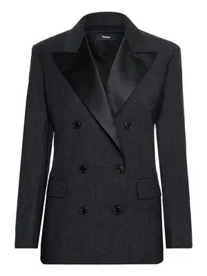 Theory Double-breasted Tuxedo Jacket - New Charco