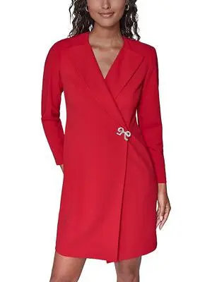 Karl Lagerfeld Paris Bow Detail Jacket Dress - Admiral Red