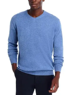 Peter Millar Crown Heritage Cashmere V-neck Sweater - Astral Blue