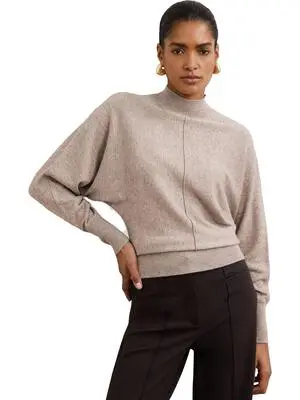 REISS Wool-blend Jumper With Cashmere - Neutral
