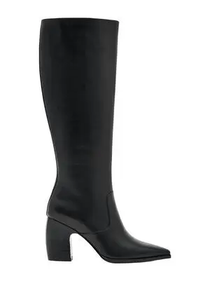 REISS Gabrielle Leather Knee-High Boots