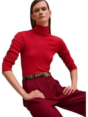 ME+EM High Neck Top - True Scarlet Red