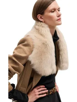 ME+EM Shearling Collar - Cream