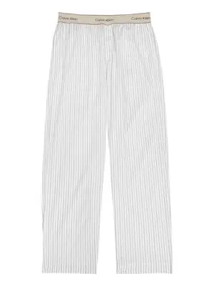 Calvin Klein Striped Cotton Pyjama Trousers - White