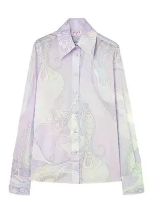 Emilio Pucci Orchidee-print Cotton Shirt - Purple