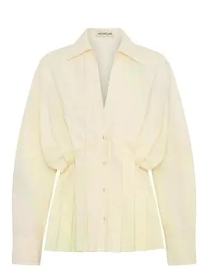 NICHOLAS Pleated Shirt - Neutrals
