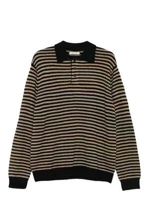 CARTER YOUNG Leigh Striped Polo Shirt - Black