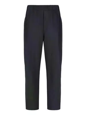 LANEUS Patch-pocket Wool Trousers - Blue