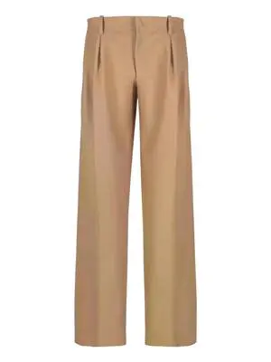 LANEUS Pleated Trousers - Neutrals