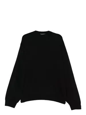 Balenciaga Round-neck Panelled Sweater - Black
