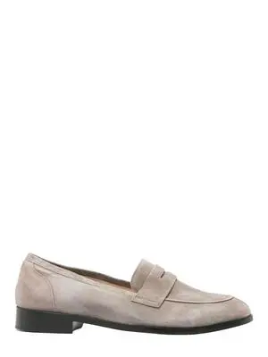 P.a.r.o.s.h Penny-strap Suede Loafers - Neutrals