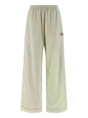 Balenciaga Wrinkled-effect Trousers With Logo Embroidery - Neutrals