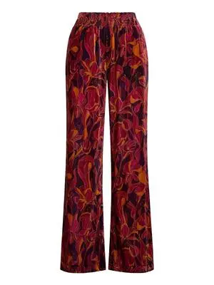 Malìparmi Floral-pattern Trousers - Red