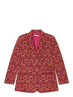 Malìparmi Geometric-print Single-breasted Blazer - Red