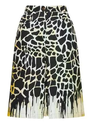 Malìparmi Giraffe-print Pleated Skirt - Black