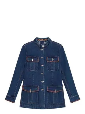 Malìparmi Contrast-stitching Denim Jacket - Blue