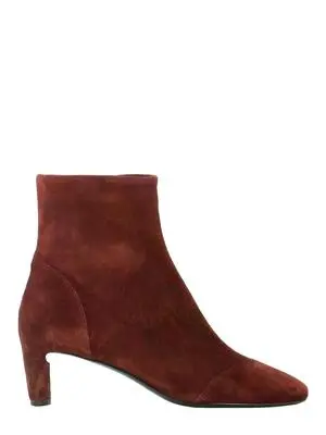 DEL CARLO 55mm Suede Boots - Red