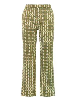 Malìparmi Geometric-print Trousers - Green
