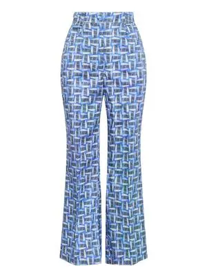 MALÌPARMI Geometric-Print Flared Trousers