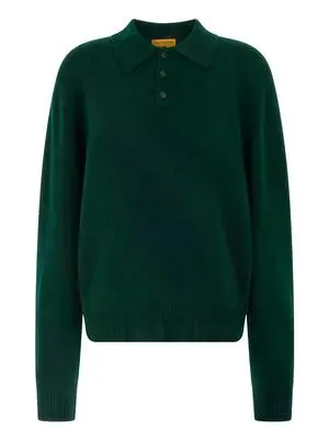 Guest In Residence Allday Ribbed-sleeve Sweater - Green
