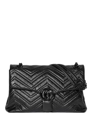 Gucci Gg Marmont Medium Shoulder Bag - Black