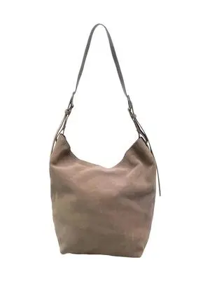 P.a.r.o.s.h Buckle-fastening Suede Shoulder Bag - Neutrals