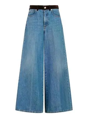 Marni Tulip Patch Jeans - Blue