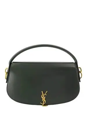 Saint Laurent Voltaire Leather Satchel - Green