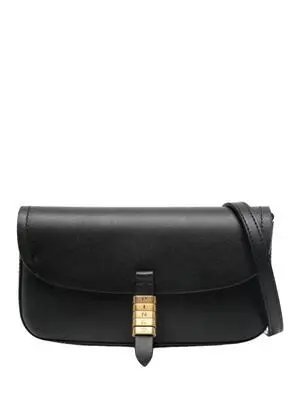 Pinko Mini Leather Crossbody Bag - Black