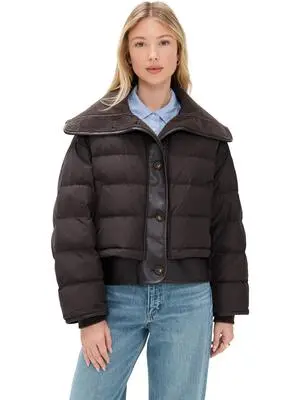 Rag & Bone Gloria Puffer Jacket Brown