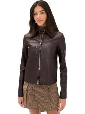 PROENZA SCHOULER WHITE LABEL Leather Annabel Jacket