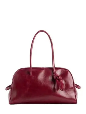 Jacquemus Le Turismo Leather Bowling Bag - Burgundy 490
