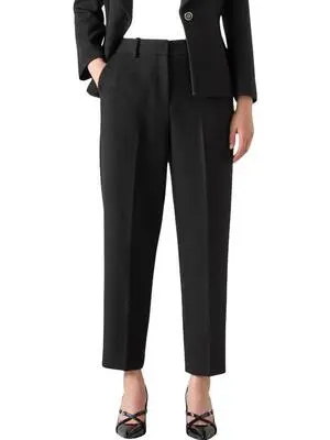 LK BENNETT Rosa Slim Fit Ankle Trousers - Black