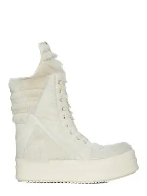 Rick Owens Concordians Mega Geobasket Sneakers - White