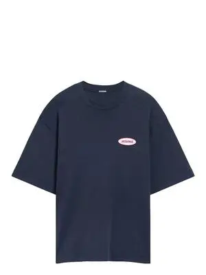 Jacquemus Le Tee Stazione Station Patch - Navy