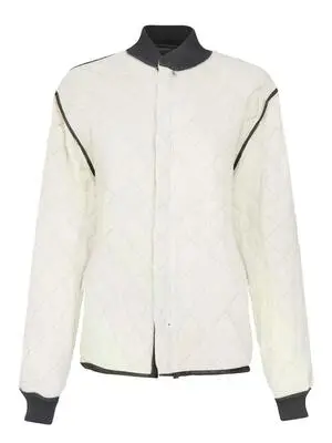MAISON MARGIELA Quilted Bomber Jacket - White