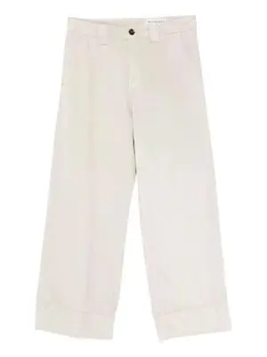 WHITE SAND Cuffed-hem Cropped Pants - Neutrals