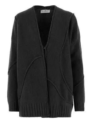 Bruno Manetti V-neck Cardigan - Black
