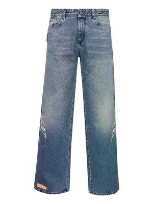 PDF Embroidered Jeans - Blue Wash----