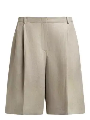 12 STOREEZ Pleated Linen Shorts
