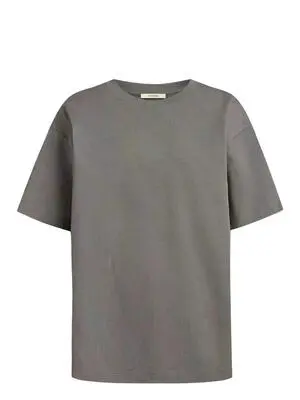 12 STOREEZ Crew-neck Cotton T-shirt - Grey
