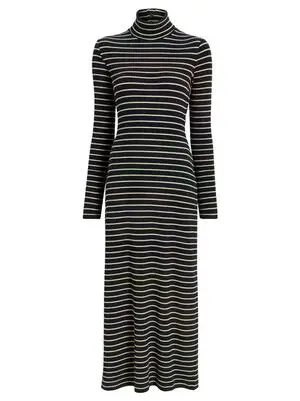 PROENZA SCHOULER WHITE LABEL Frances Ribbed Striped Midi Dress