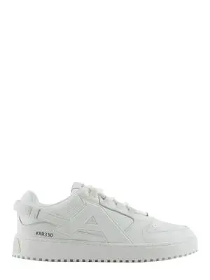 Emporio Armani Maxi-logo Lace-up Sneakers - White