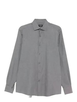 Zegna Long-sleeve Button-down Shirt - Grey