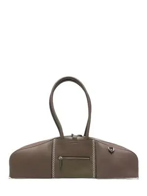 SONIA CARRASCO Top-handle Stitched-detailing Tote Bag - Brown